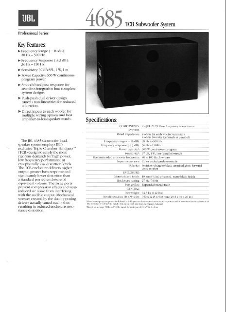 4685 - JBL Professional