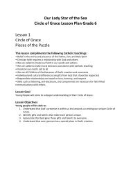 CIRCLE OF GRACE LESSON PLAN Gr 1 & 2 - Our Lady Star of the ...