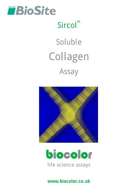 Sircol COLLAGEN Assay Manual - Nordic Biosite