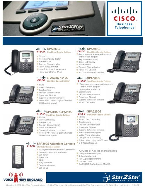 Star2Star Cisco Phone Brochure - Voice New England