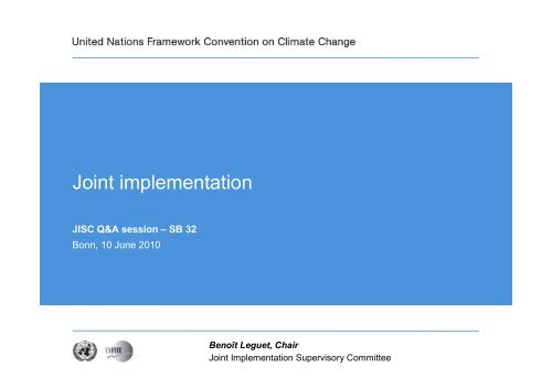 Joint implementation overview - JI