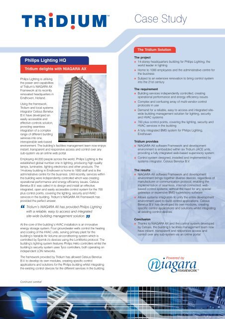 Case study Philips Lighting - Tridium