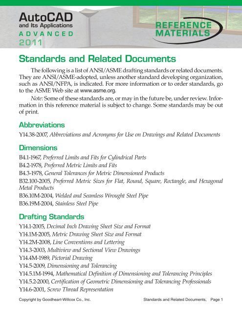 Standards and Related Documents (PDF)