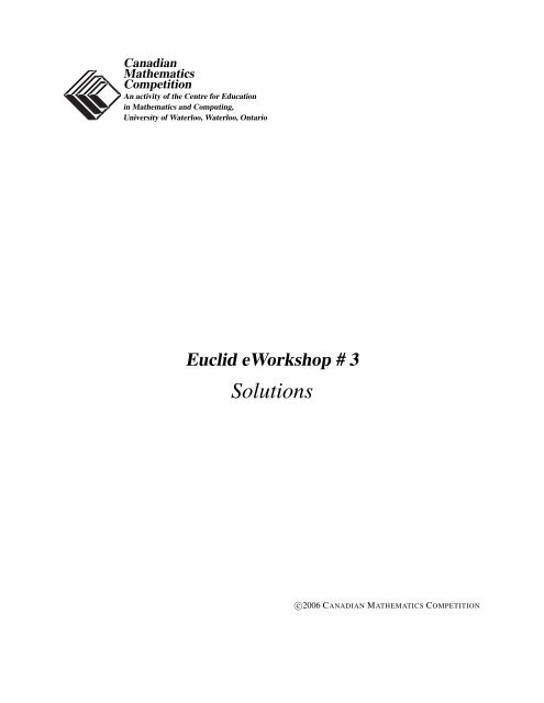 2012 - CEMC - University of Waterloo