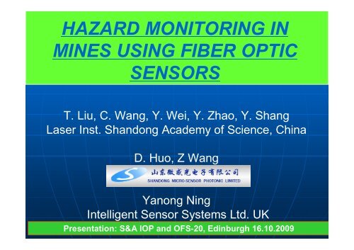 Fiber Optic Sensor in Mine Hazard Monitoring - Usmra.com