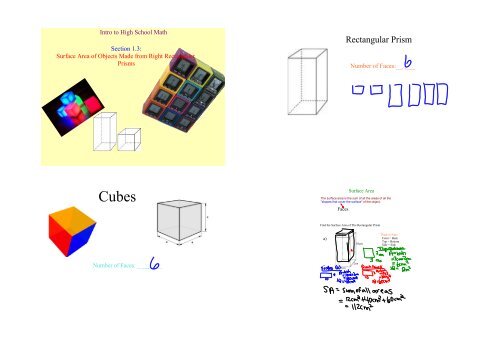 Math 9 Surface Area Notes