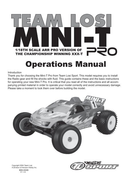 Mini-T Pro Manual - Losi