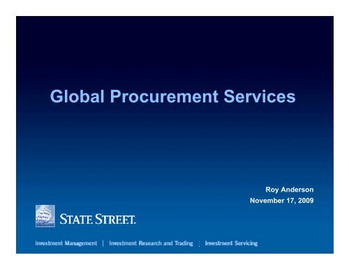 Global Procurement Services - Summit