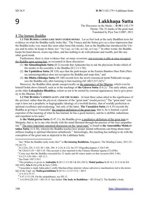 Lakkhana Sutta - The Dharmafarers