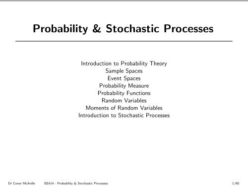 EE414 - Probability & Stochastic Processes