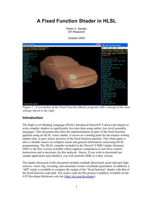 Implementing A Fixed Function Shader In Hlsl