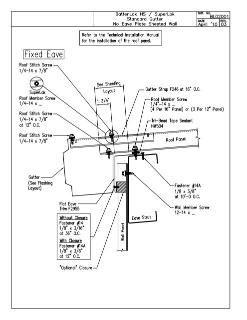 BattenLok HS sample details - Ceco Building Systems