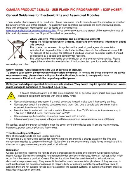User Manual - Quasar Electronics