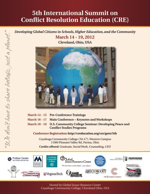 Conference Program (.pdf) - Conflict Resolution Education Connection