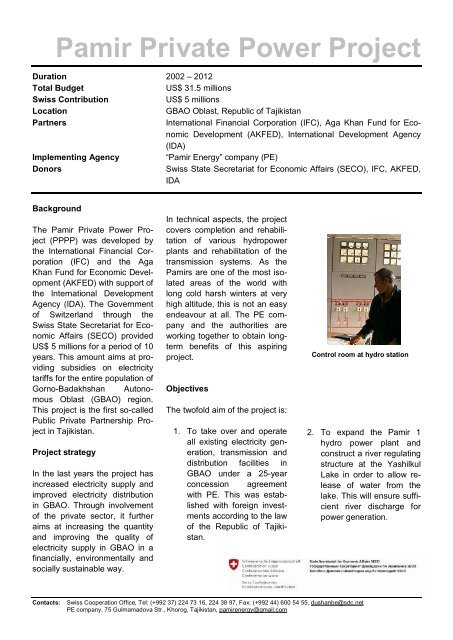 Pamir Private Power Project