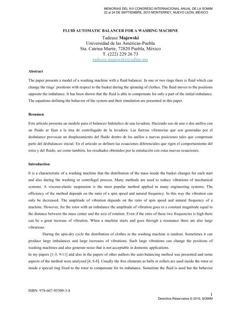 FLUID AUTOMATIC BALANCER FOR A WASHING MACHINE - somim