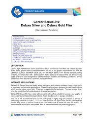 Gerber Series 220 and 225 Color Reference Chart
