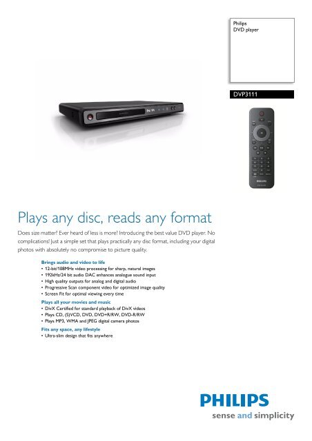 DVP3111/58 Philips DVD player