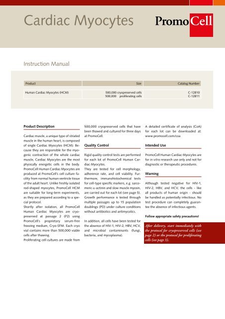 Cardiac Myocytes - PromoCell