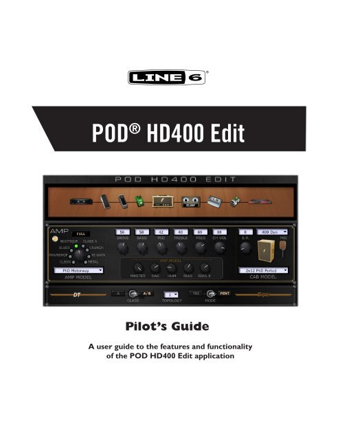 Line 6 POD® HD400 Edit Pilot's Guide (Rev. C, v.103) - Musifex