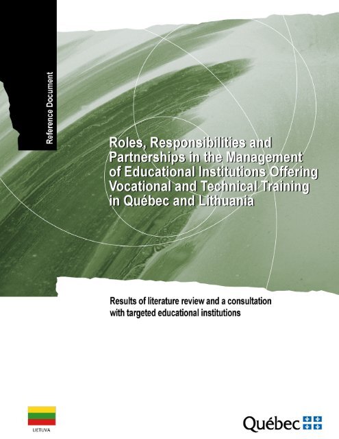 Roles, Responsibilities and Partnerships - Inforoute FPT