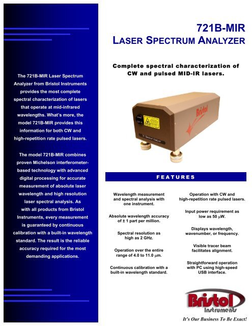Bristol 721B-MIR Spectrum Analyzer - BFi OPTiLAS A/S