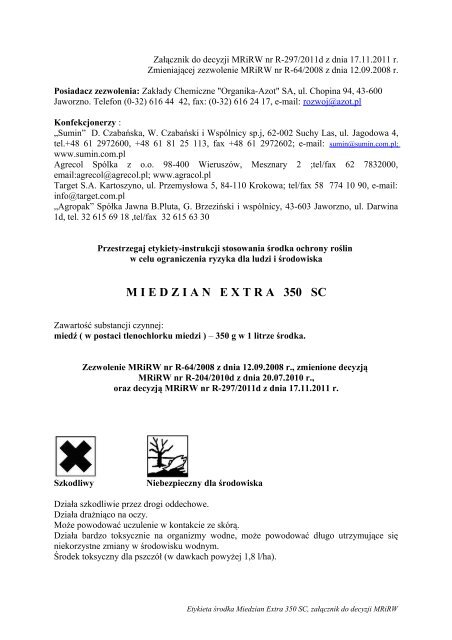 Miedzian Extra 350 SC