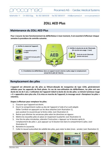 Maintenance du ZOLL AED Plus