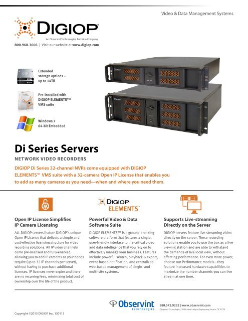 Di Series Servers