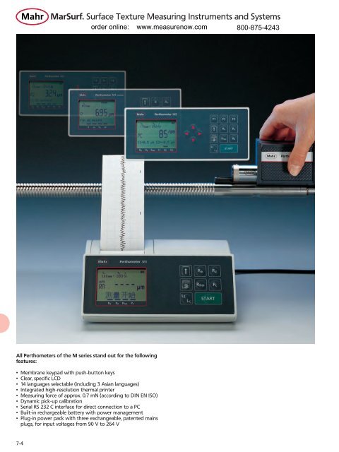 MarSurf. Surface Texture Measuring Instruments and Systems