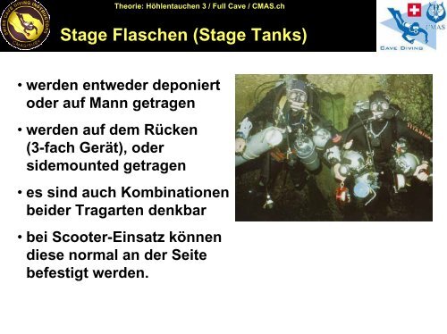 Stage Tanks - bei Swiss-Cave-Diving