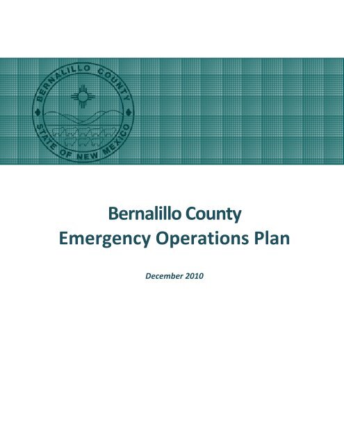 Bernalillo County Emergency Operations Plan