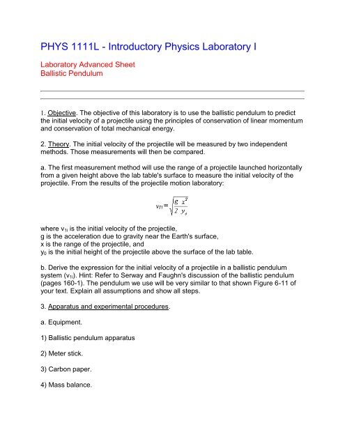 Projectile Launcher With Pendulum