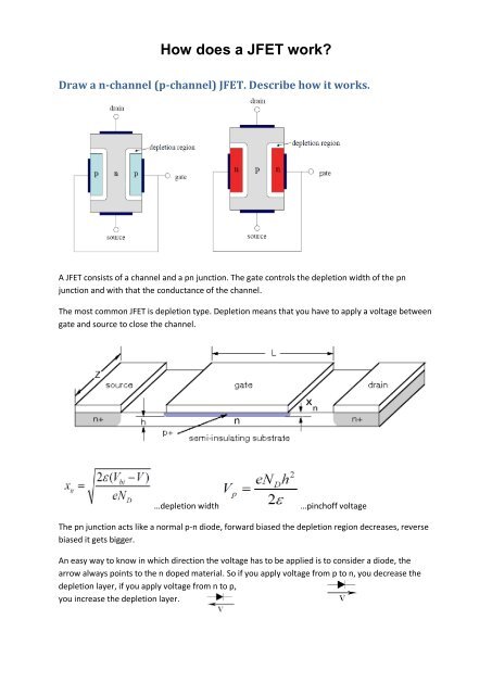 How does a JFET work?