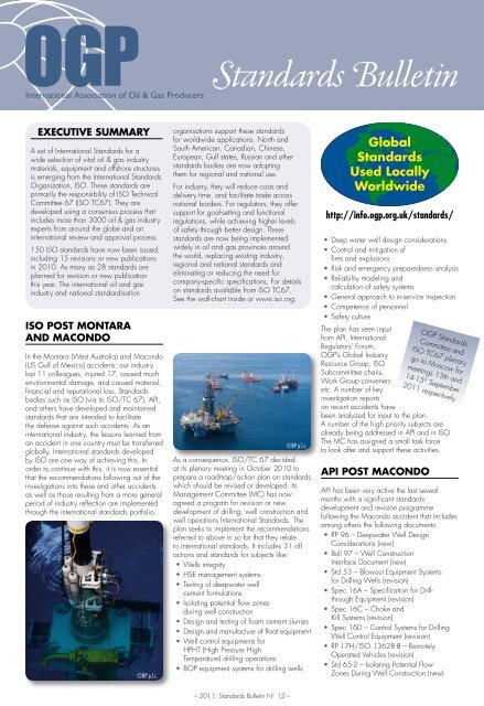 Standards Bulletin - OGP