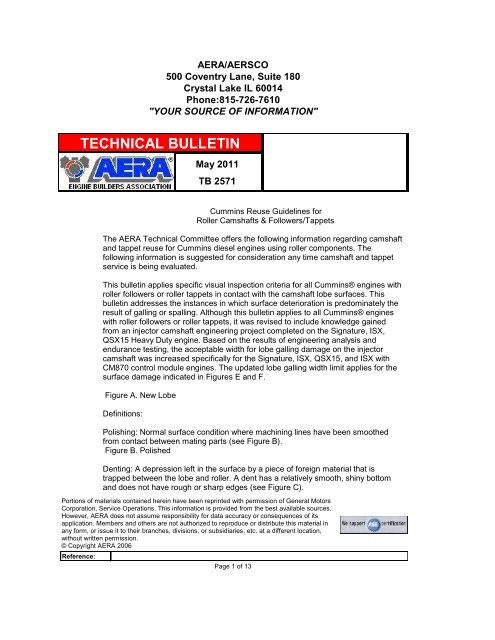 Technical Bulletin - Aera