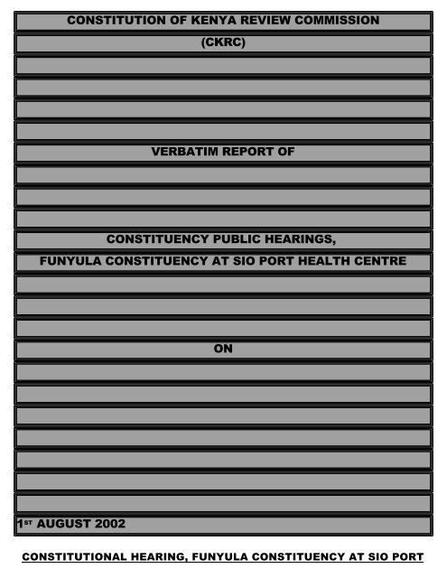constitution of kenya review commission (ckrc ... - ConstitutionNet