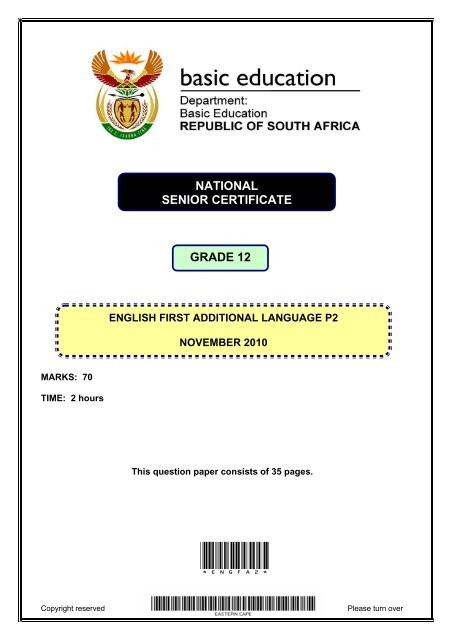 NATIONAL SENIOR CERTIFICATE GRADE 12