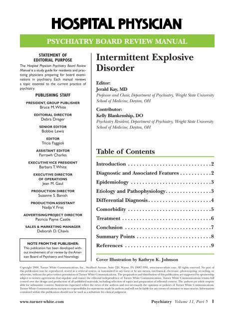Intermittent Explosive Disorder