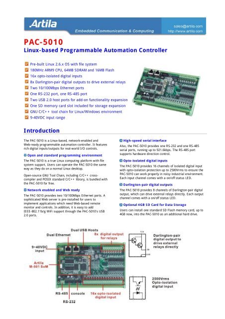 PAC-5010 Data Sheet - Acceed