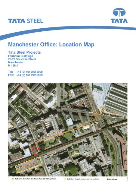 Manchester Office: Location Map - Tata Steel