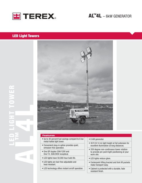Terex AL4L LED Light Tower System ... - Light Towers USA