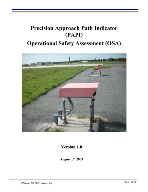 Attachment PAPI Operational Safety Assessment (OSA) - FAACO ...