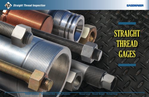 (Straight Threads) section of our catalog. - Gagemaker