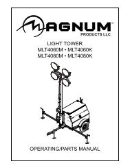 Magnum Light Towers Specs | Shelly Lighting