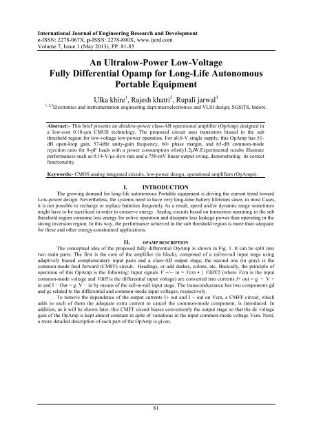 IEEE Paper Template in A4 (V1) - IJERD