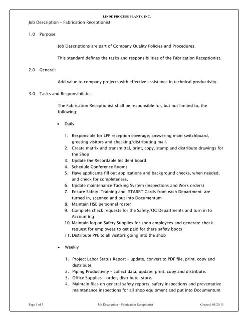 PORT-0210 - Linde Process Plants, Inc.