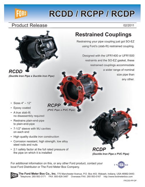 RCDD / RCPP / RCDP - Ford Meter Box