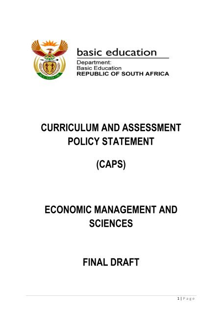 CAPS Economic & Management Sciences - E-Classroom