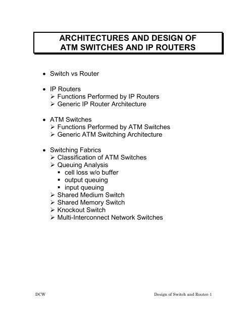 Switch & Router Design